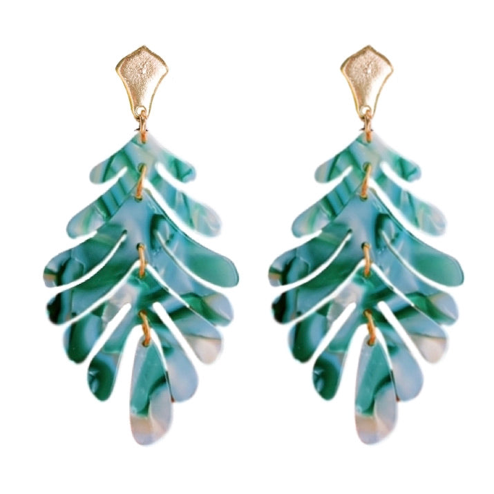 $28 Exotic Monstera Leaf / Palm Tree Leaf Earrings – St. Armands ...