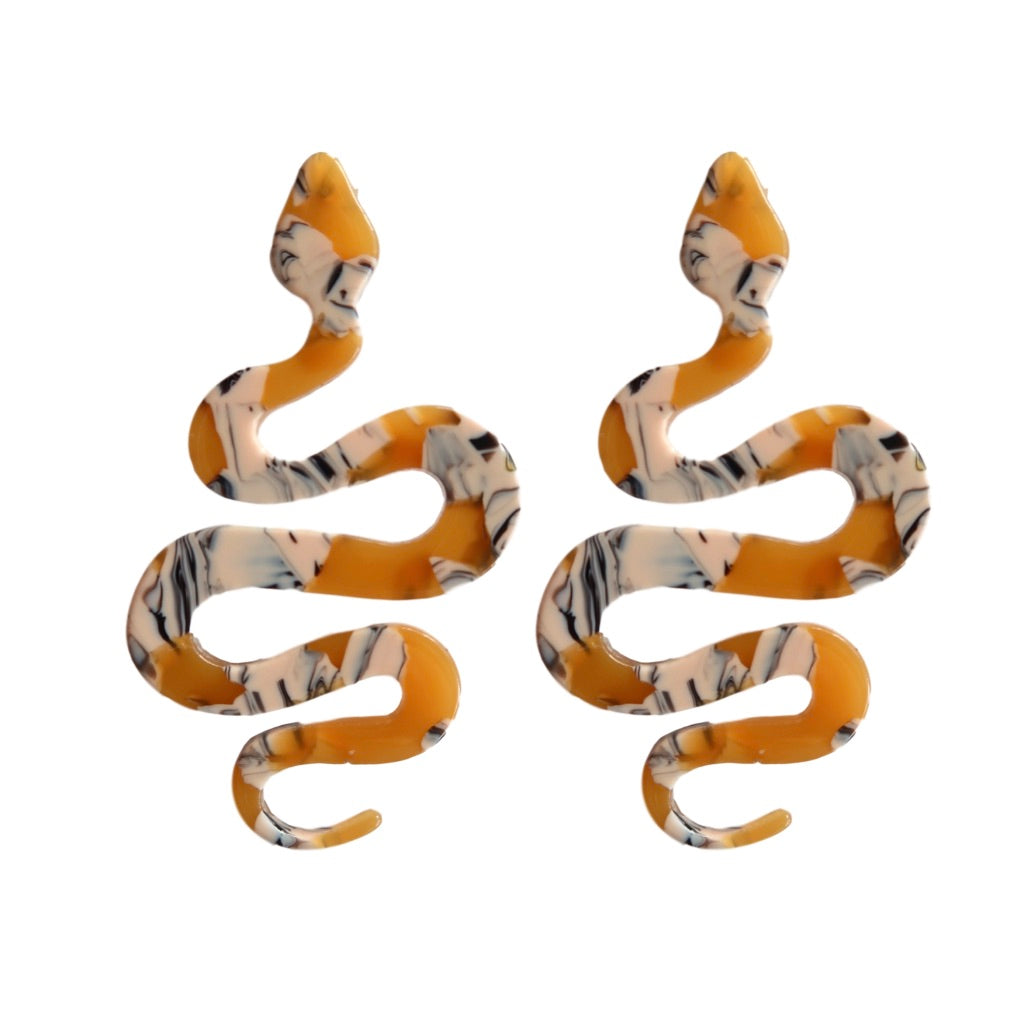 Acrylic Python Snake Statement Earrings – St. Armands Designs of Sarasota