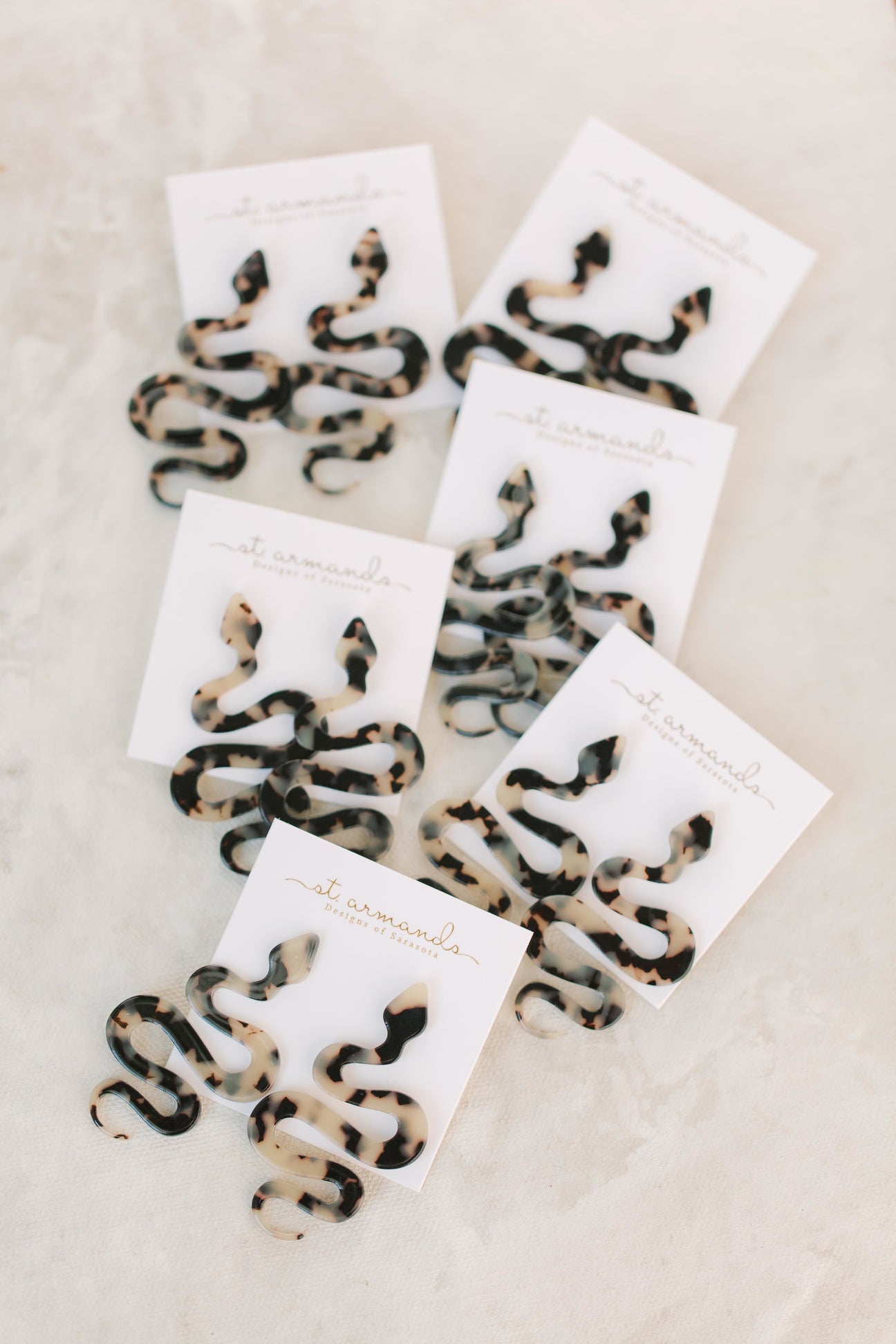 Acrylic Python Snake Statement Earrings – St. Armands Designs of Sarasota