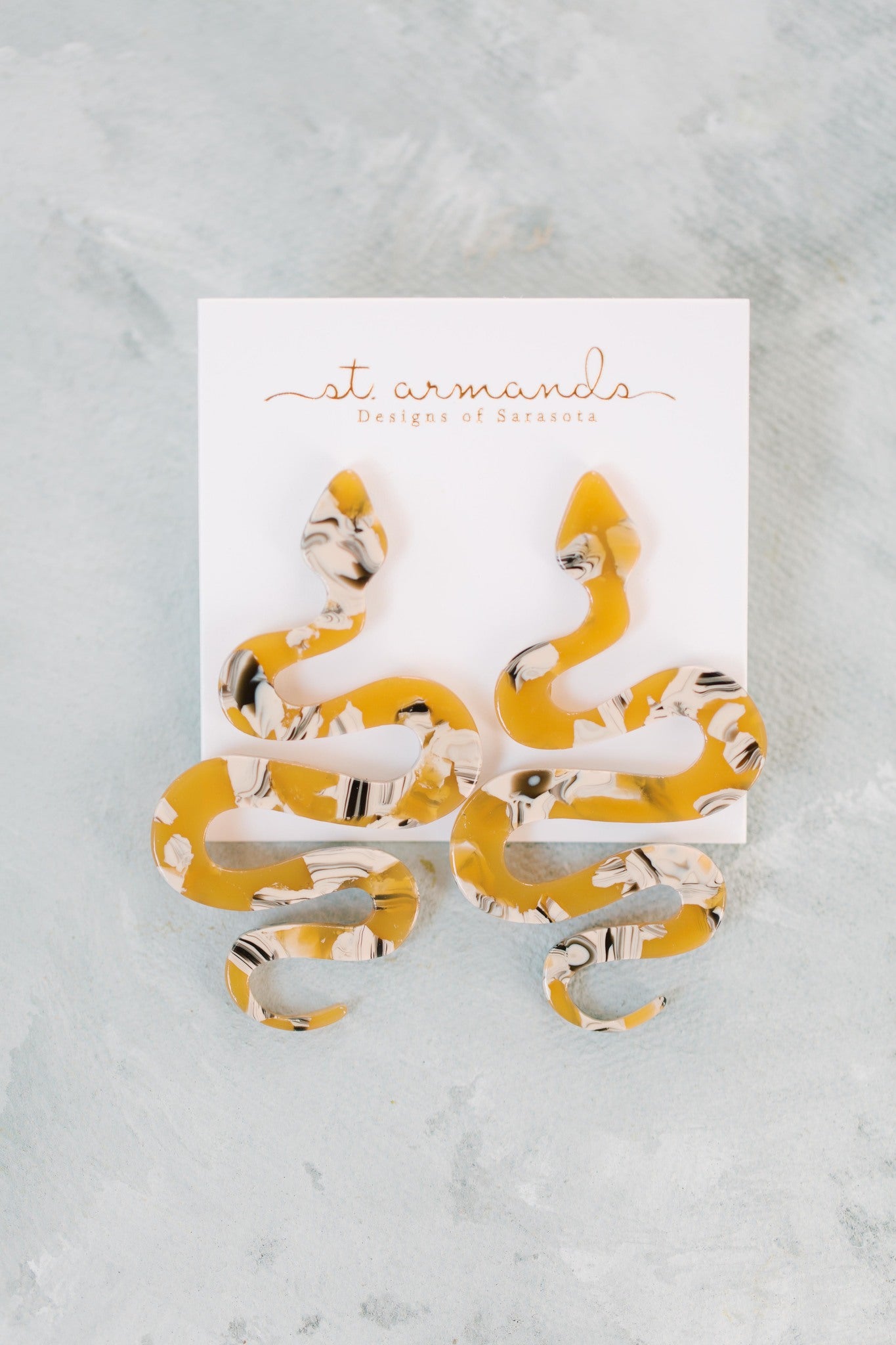 Acrylic Python Snake Statement Earrings – St. Armands Designs of Sarasota