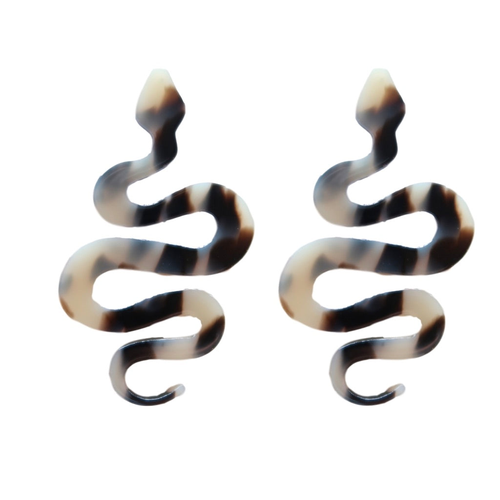 Acrylic Python Snake Statement Earrings – St. Armands Designs of Sarasota